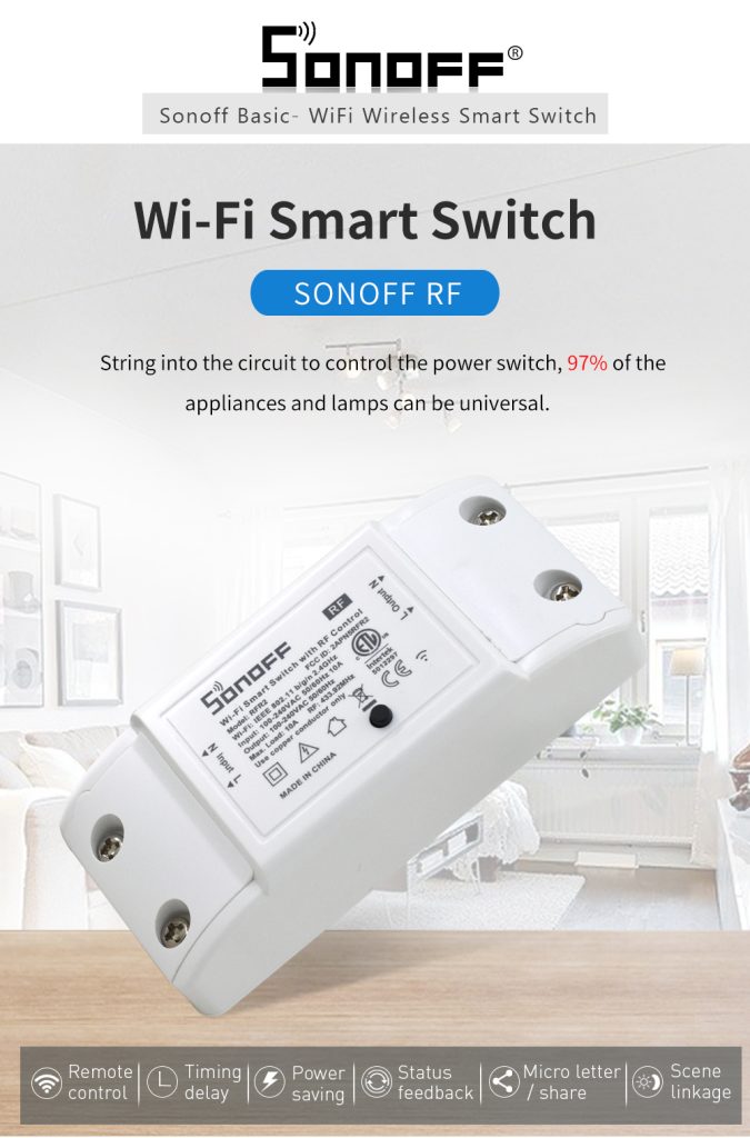 Sonoff BasicRF R2 Wi-Fi & RF Smart Switch - ISP Home